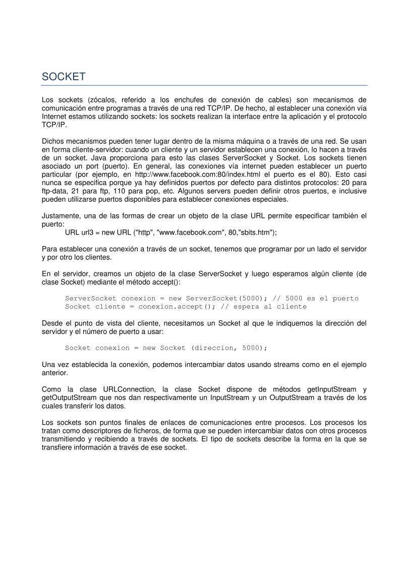 PDF de programación - Dif Socket y Datagrama